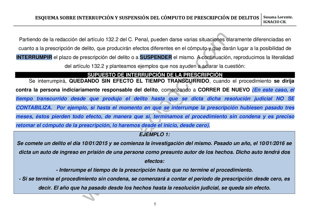 Esquemas prescipcion delitos - Esquemas y mapas conceptuales de Derecho ...