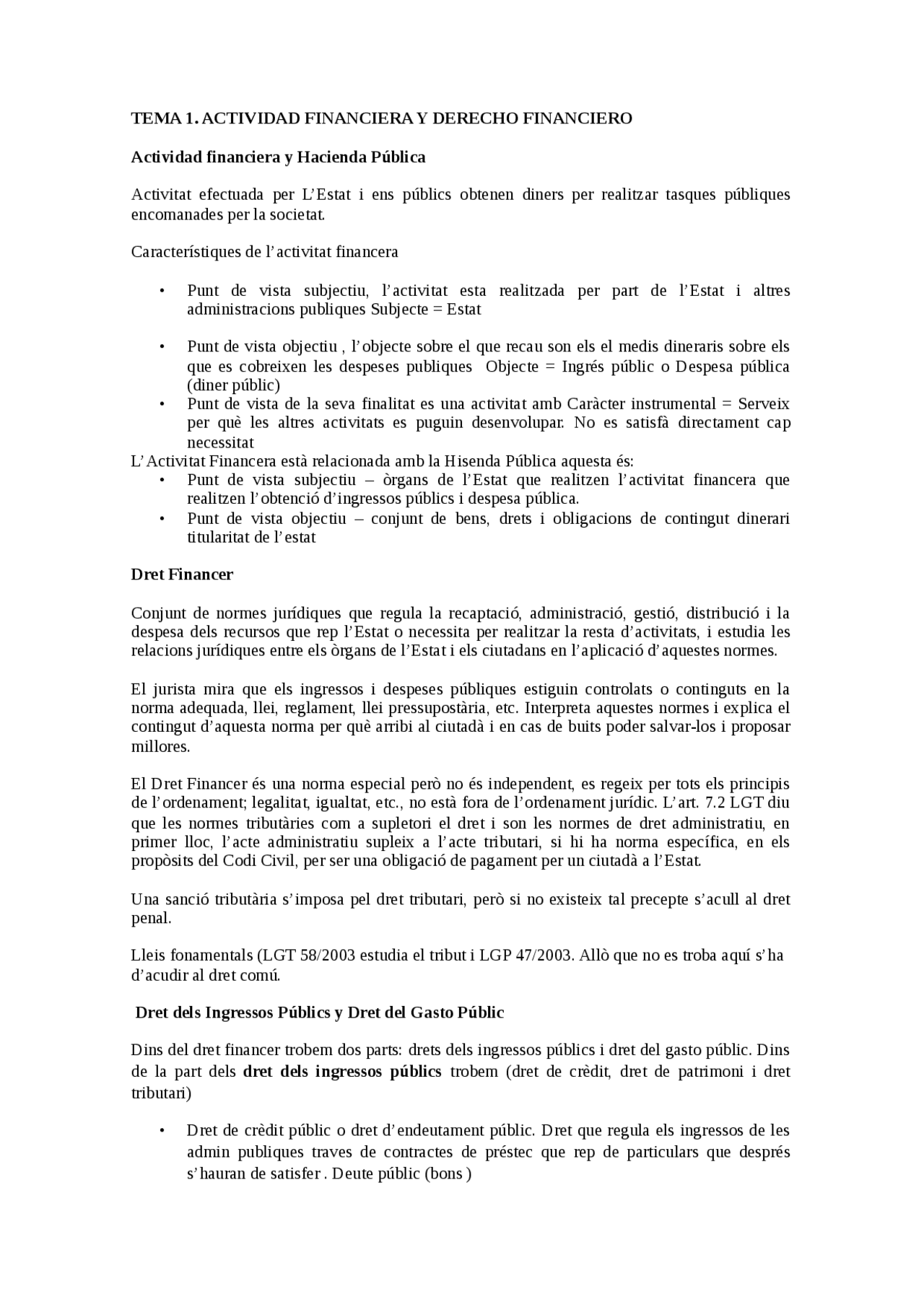 Primer part dret finacer i tributari 1 temes 1-9 - Ejercicios de ...