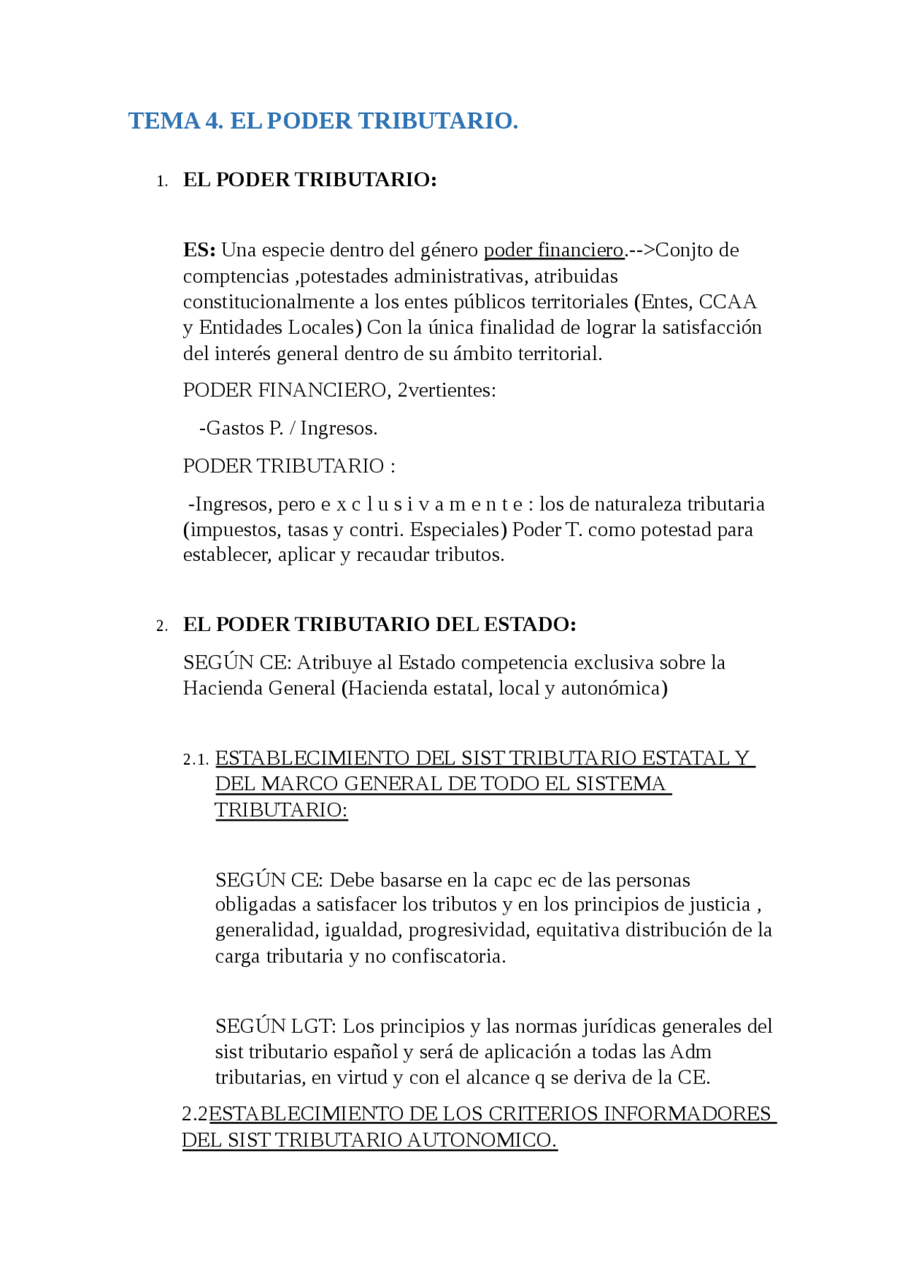 EL PODER TRIBUTARIO EL PODER TRIBUTARIO - Ejercicios de Derecho ...