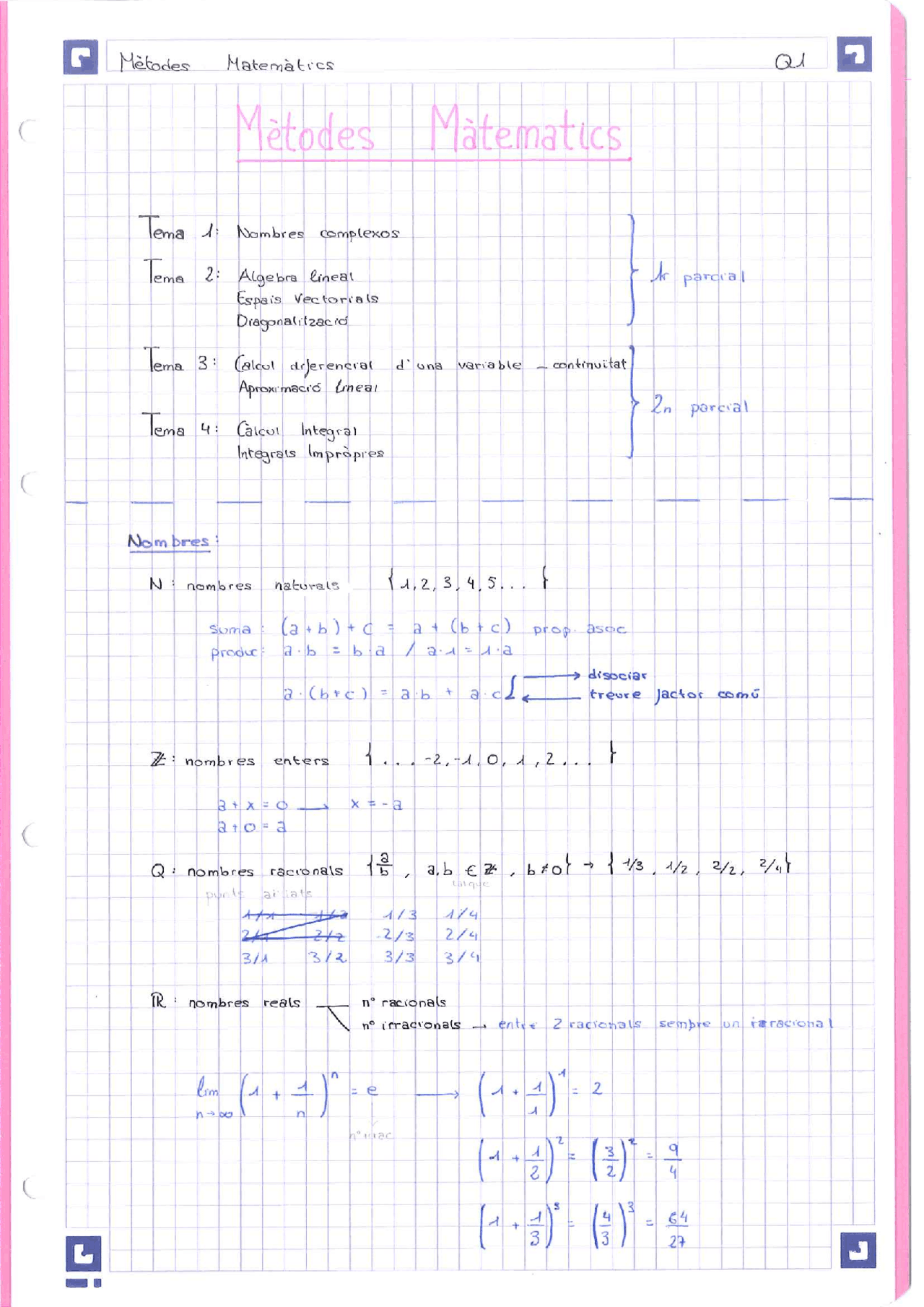 Mates - Ejercicios de Álgebra - Docsity
