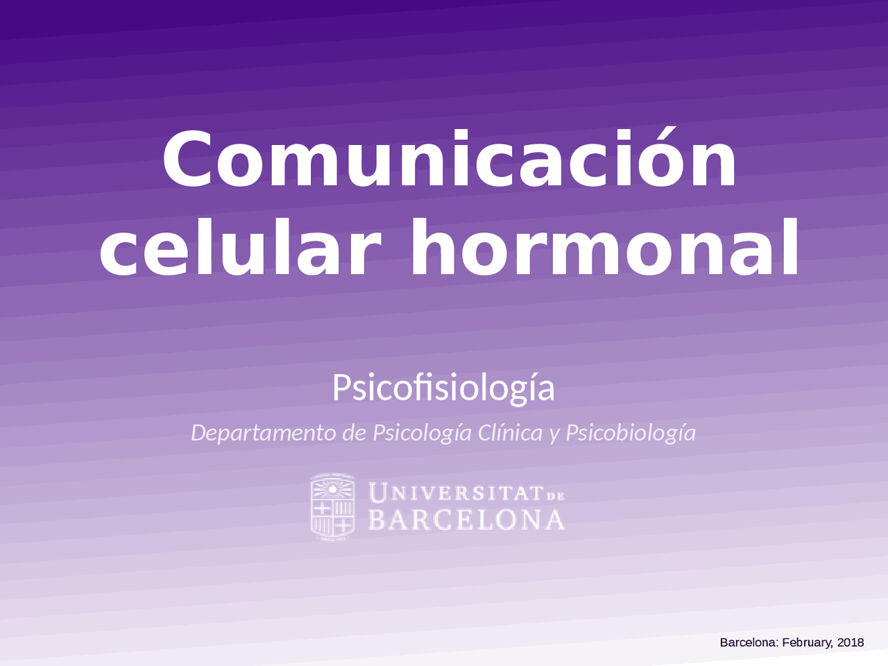 Comunicación celular hormonal Psicofisiología - Ejercicios de ...