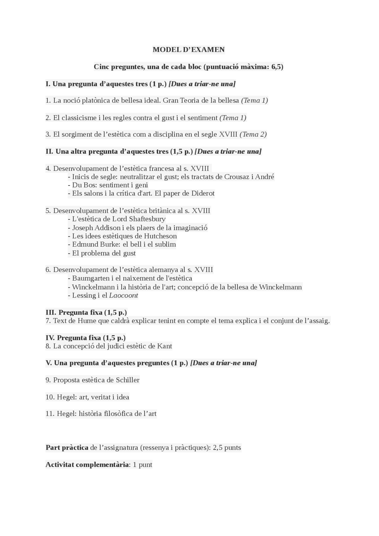 Historia del Arte 05 2018 - Exámenes de Historia del Arte - Docsity