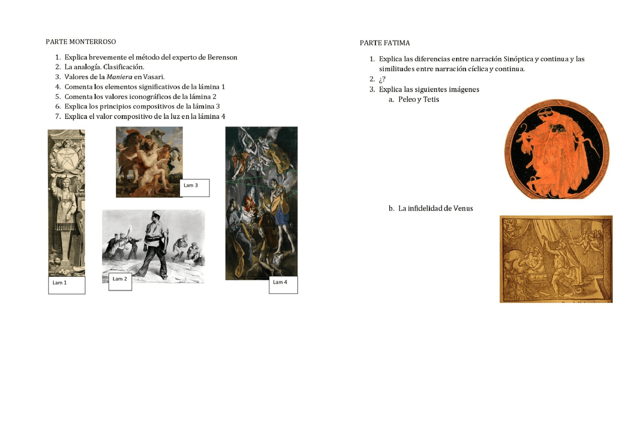 Historia del Arte 05 2018 - Exámenes de Historia del Arte - Docsity