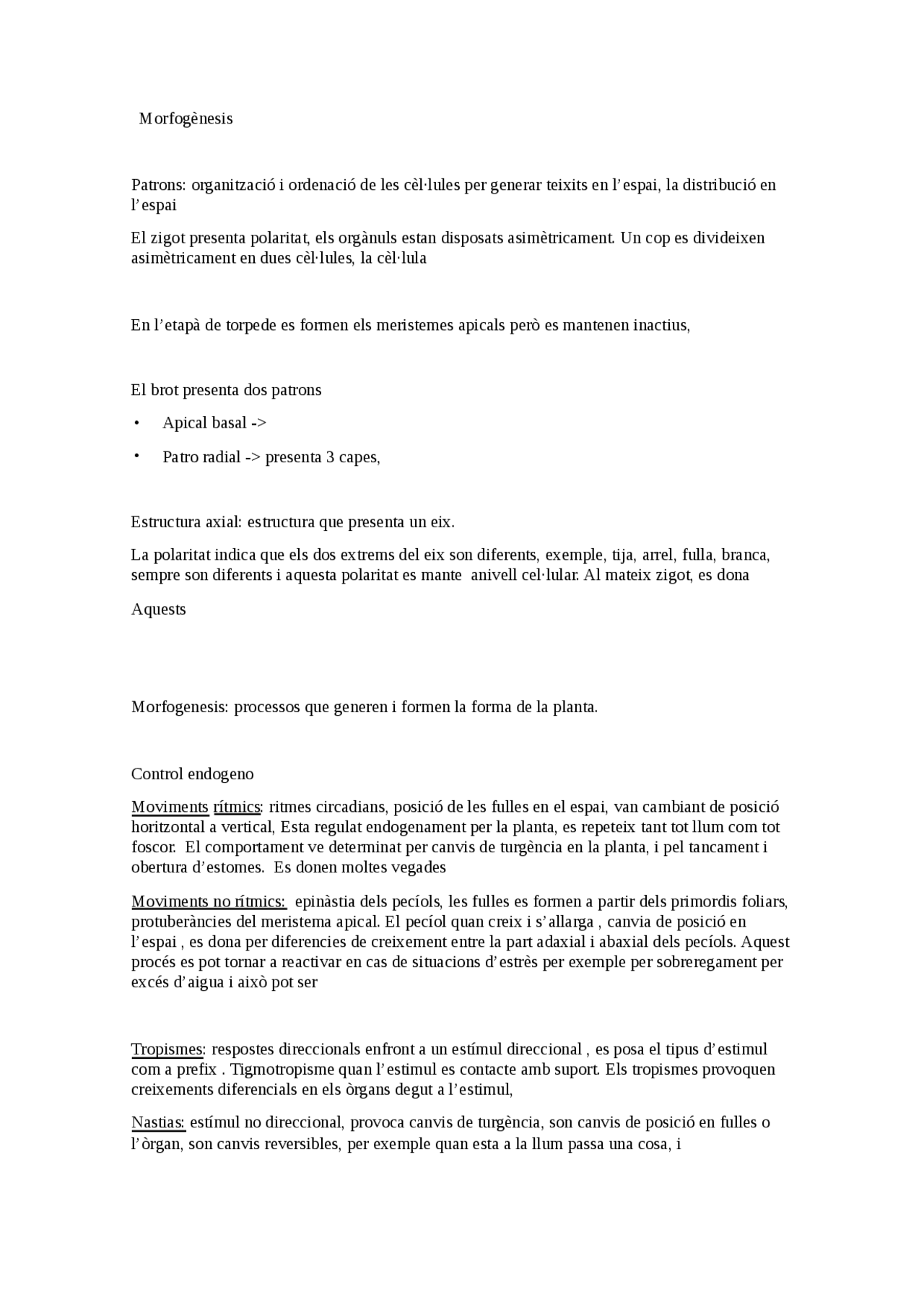 Morfogenesis y Embriogenesis en Plantas: Patrones de Crecimiento y ...