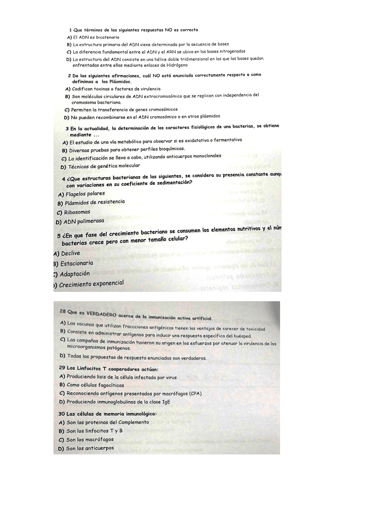 Micro - Ejercicios de Microbiología - Docsity