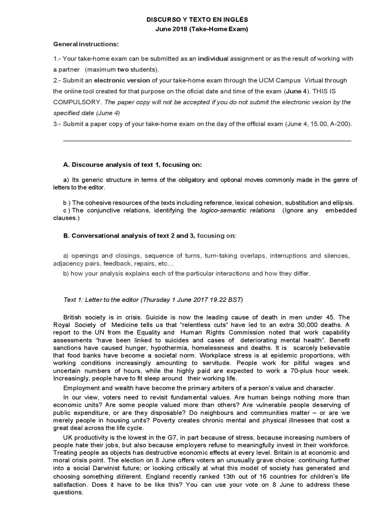 Idioma Inglés 06 2018 - Exámenes de Idioma Inglés - Docsity