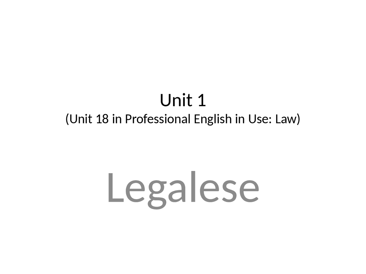 Legalese A. Main characteristics of legal writing - Ejercicios de ...