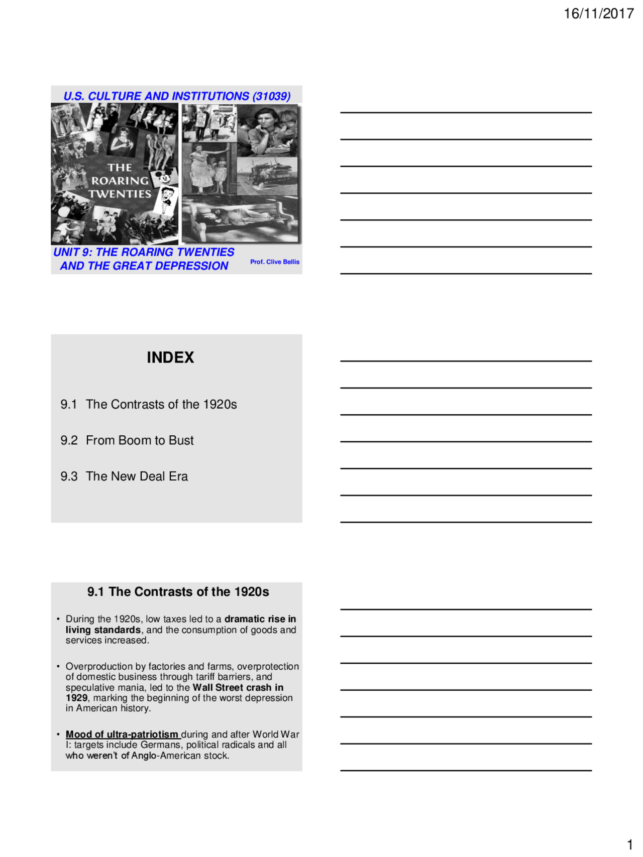 Contrasts & Consequences: Roaring Twenties & Great Depression in U.S ...