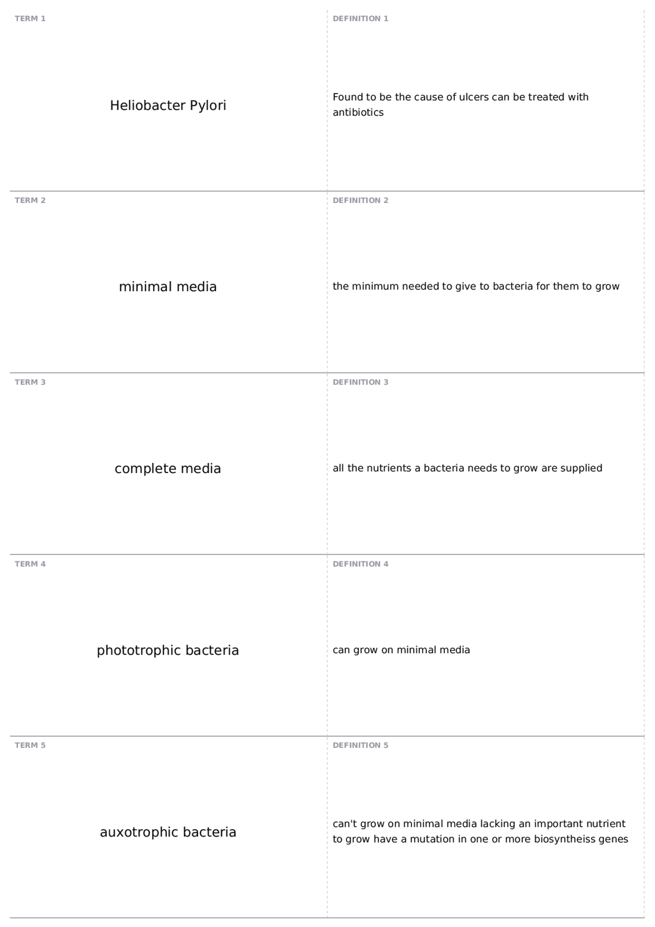 flashcards | Biol 301 - General Genetics | Quizzes Genetics | Docsity