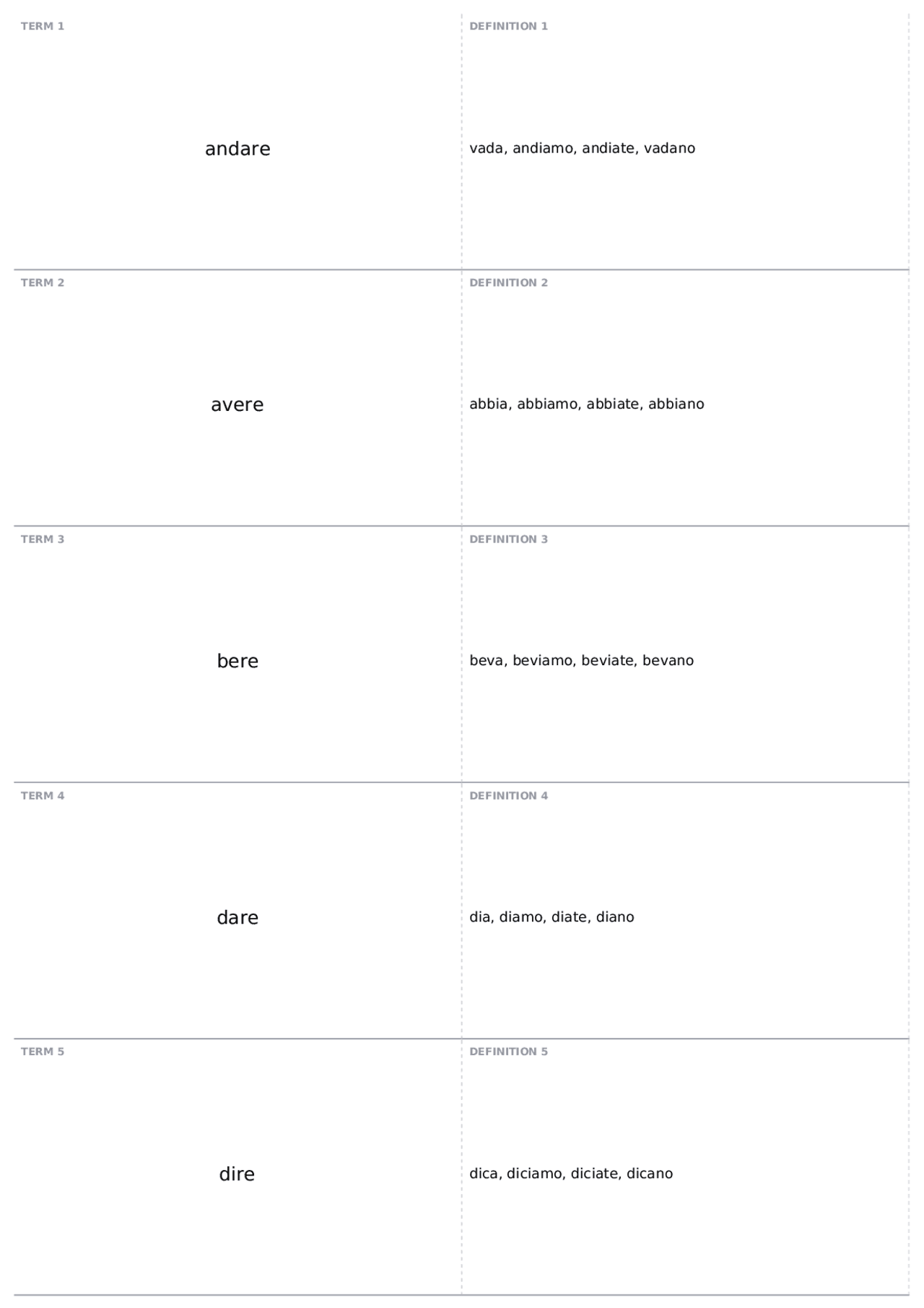 Il congiuntivo presente | ITAL 107 - Italian III - Intermediate - Docsity
