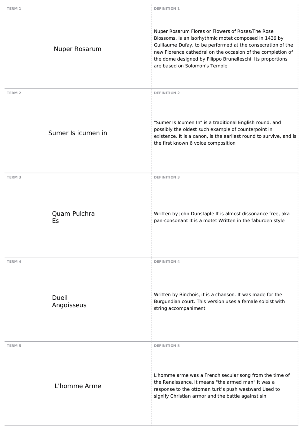 Listening Quiz 2 | MUS 2700 - Music History I - Docsity