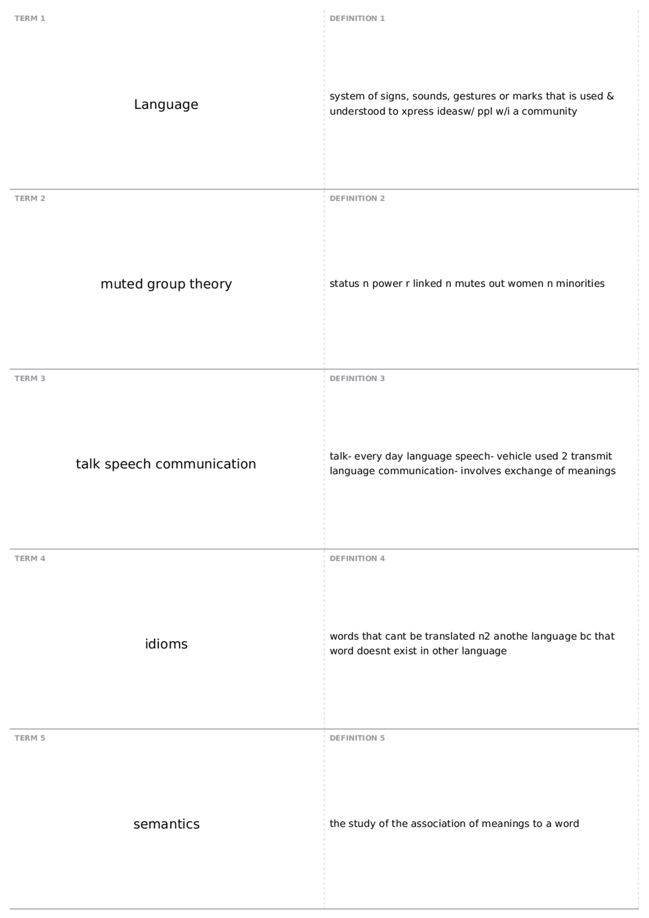 Chapter 4 and 5 | COMM 1015 - Communication Skills | Quizzes Communication | Docsity
