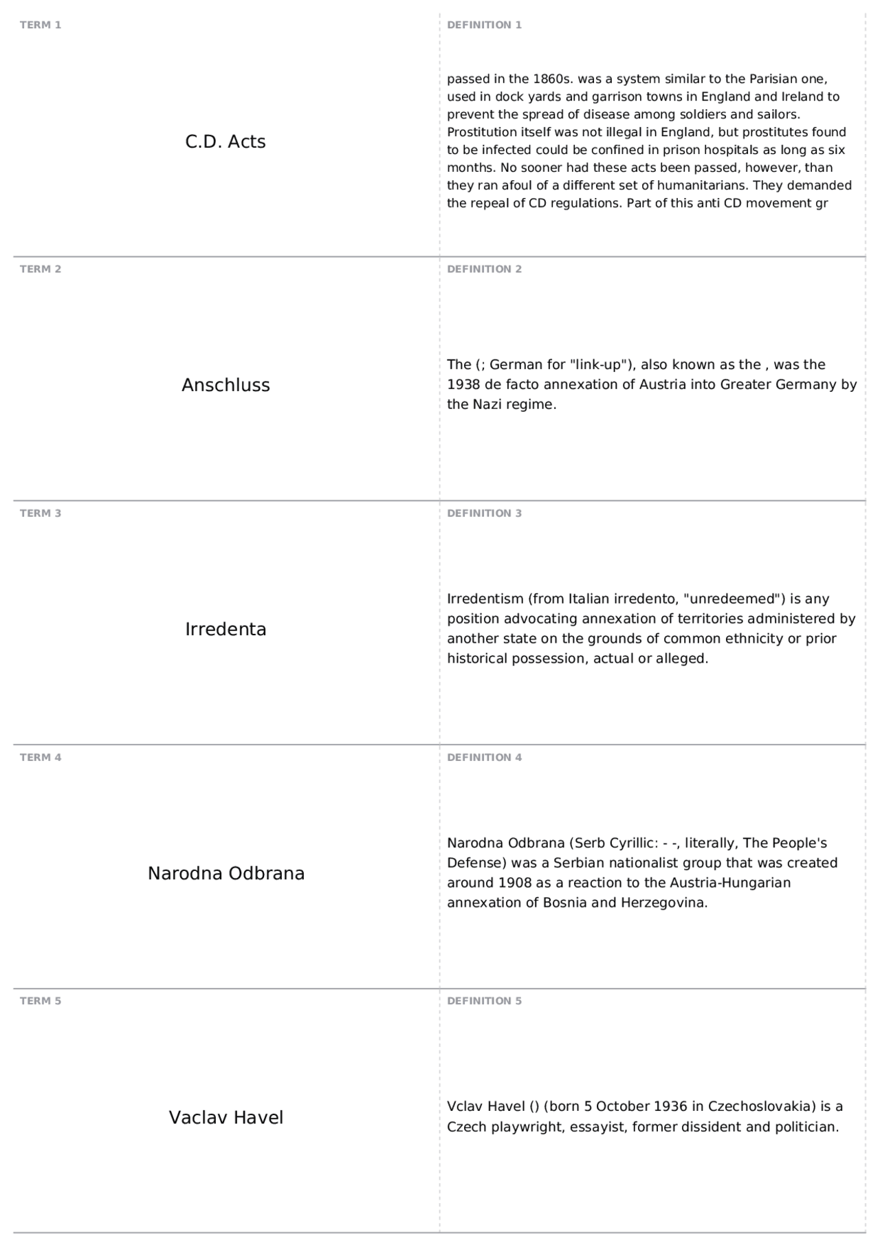 Finals Flashcards | HISTORY 5 - European Civilization from the ...