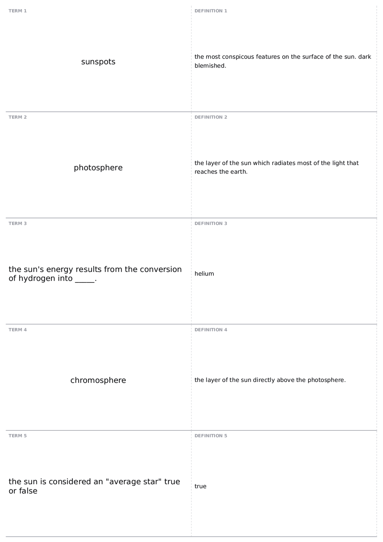 Astronomy | GEO 1408 - Earth Science-HONORS | Quizzes Geology | Docsity