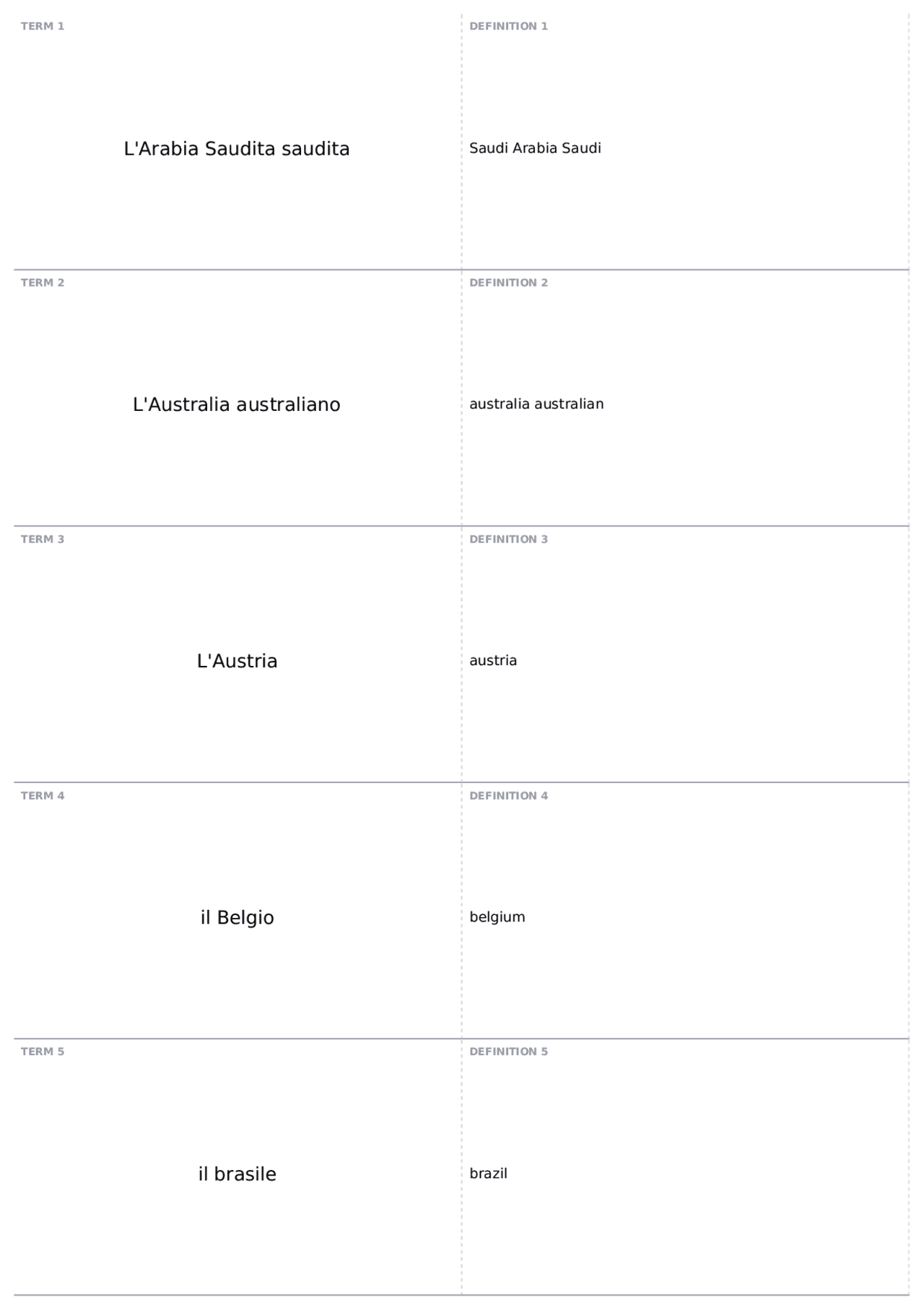 Chapter 7 | ITAL 230 - Intermediate Italian I | Quizzes Italian Language | Docsity