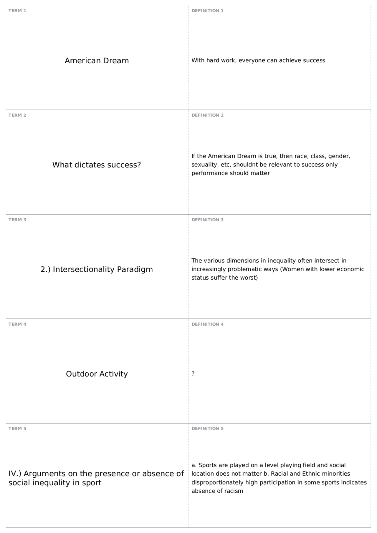 Exam 3 Flash Cards | SOC-S 101 - SOCIAL PROBLEMS AND POLICIES - Docsity