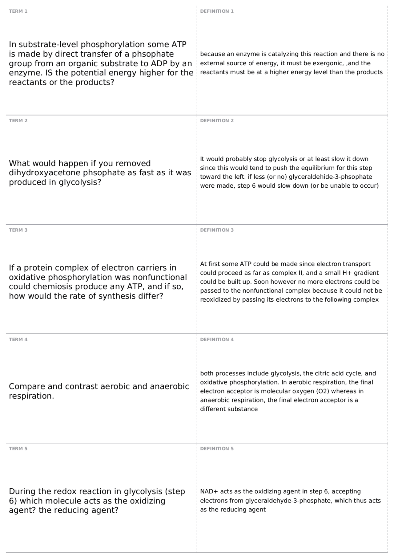 Chapter 9 | BSC 2010 - Bio I - Cellular Processes | Quizzes Biology ...