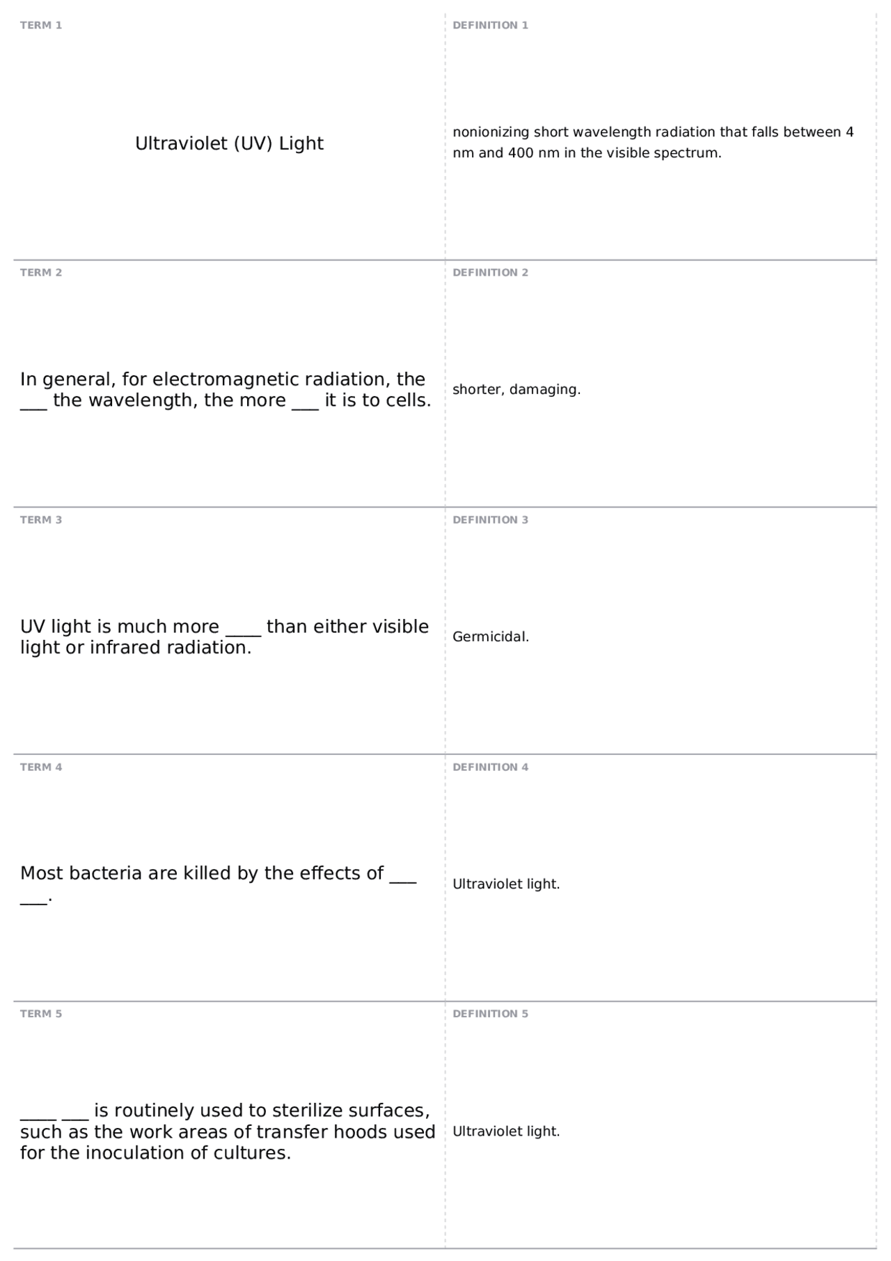 Lab #33 - (Lab Quiz 4) - UV Light: Lethal Effects | MICR 211 - General ...