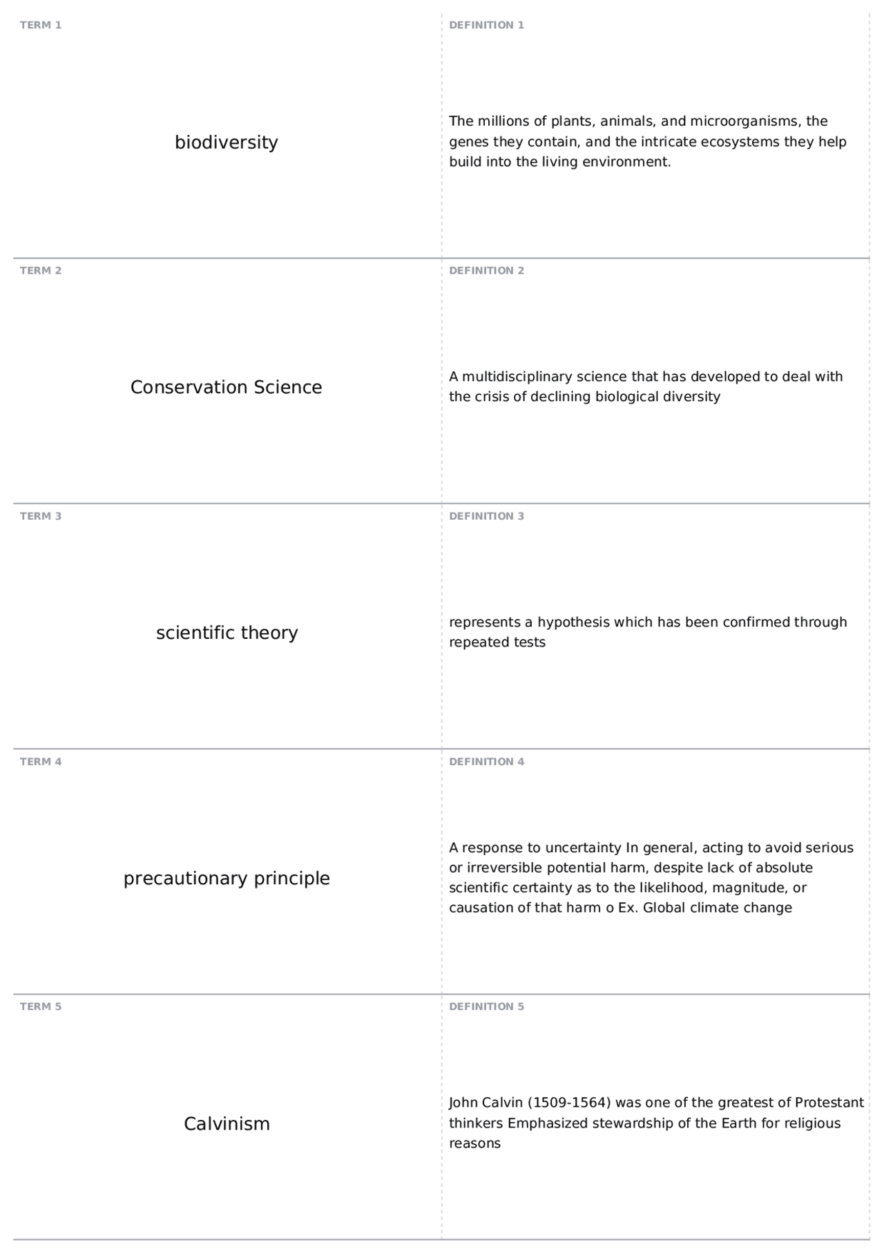 Test 1 | NRM 3307 - Principles of Conservation Science | Quizzes Earth ...