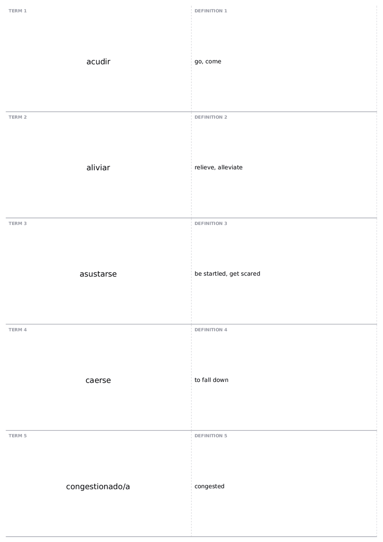 Spanish Medical Vocabulary: Terms Related to Health and Healing ...