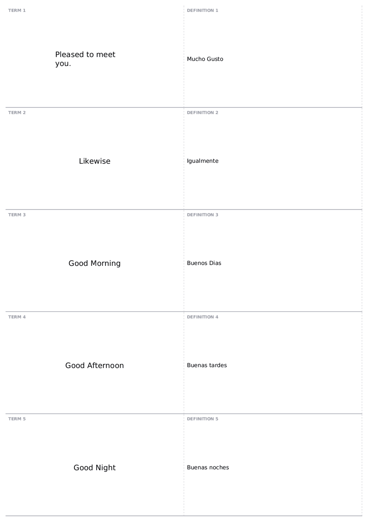 Leccion Preliminar | SPAN 10100 - Spanish Level I - Docsity