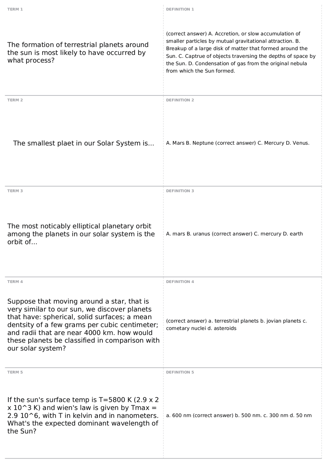 Midterm 2 | ASTR 100 - Introduction to Astronomy - Docsity
