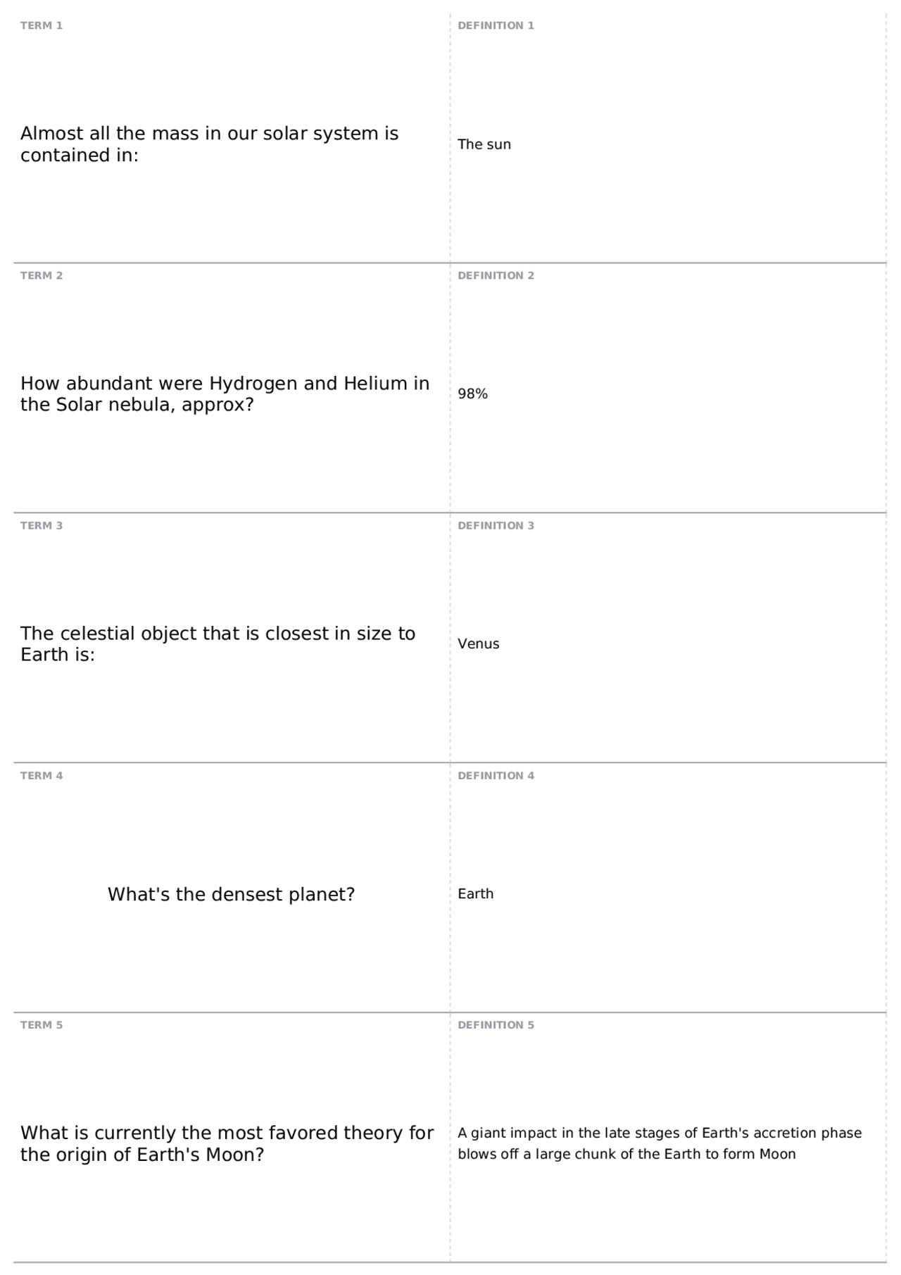 Test II | ASTR 1000 - Introduction to the Universe - Docsity