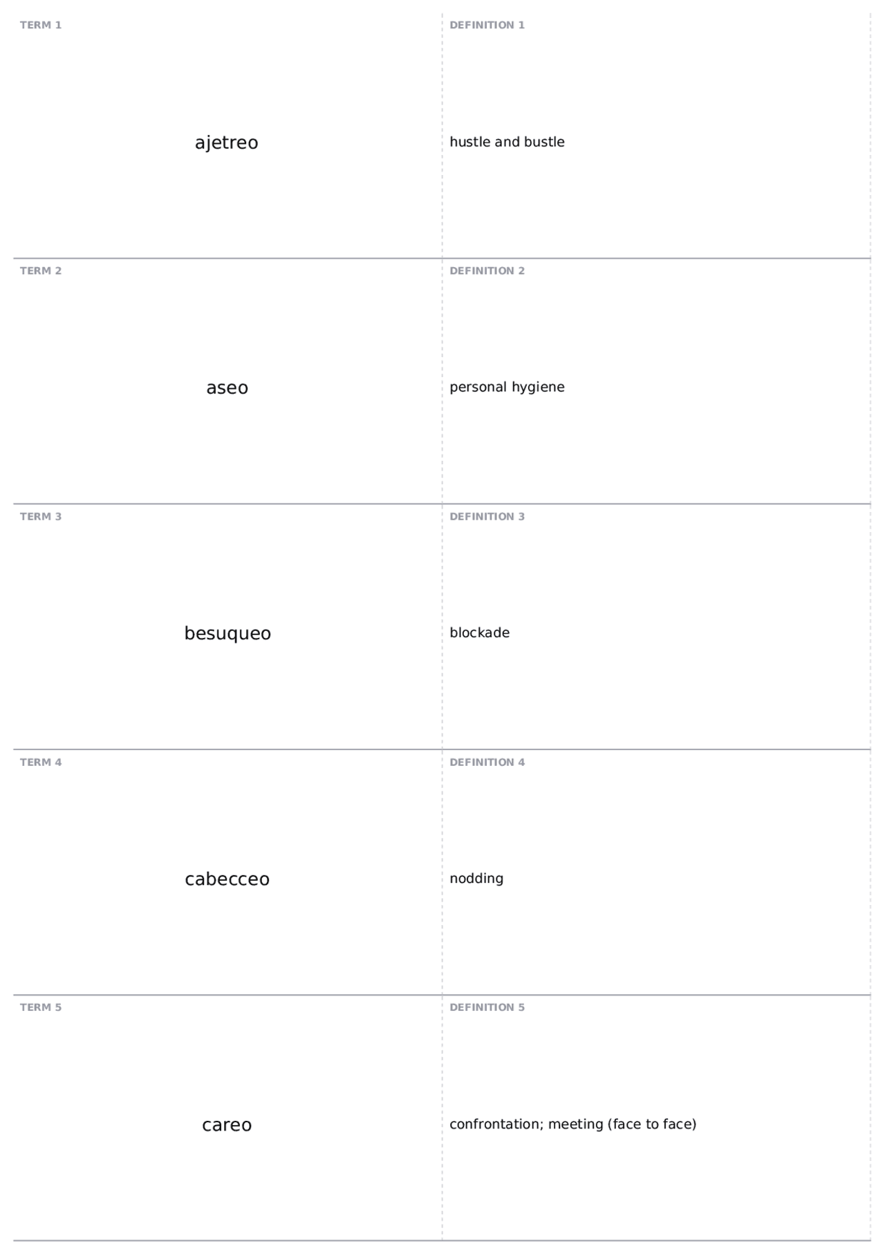 Capitulo Uno | SPANISH 275 - Grammar&Comp | Quizzes Spanish Language ...