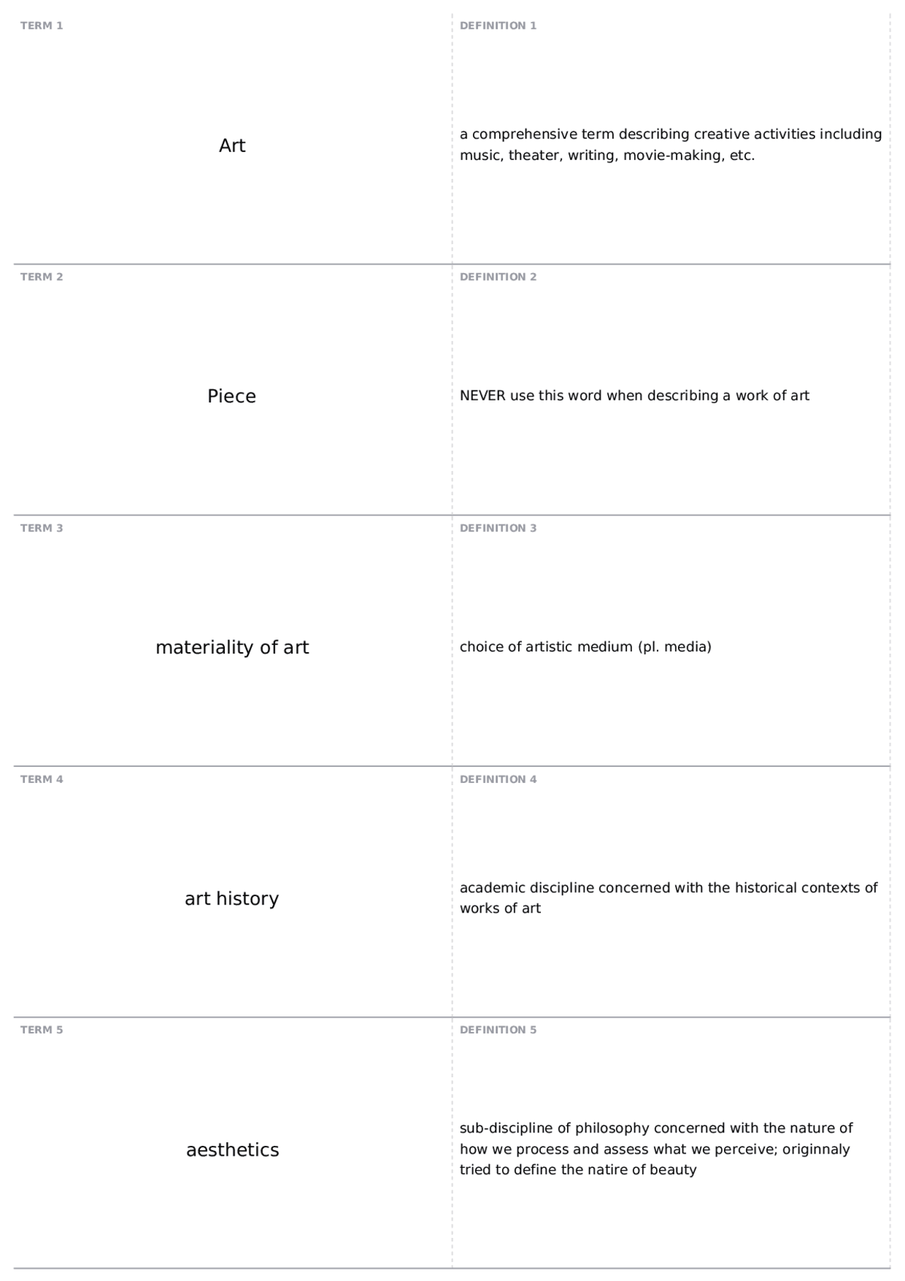 Chapter 1 | ART 1001 - INTR TO FINE ARTS - Docsity