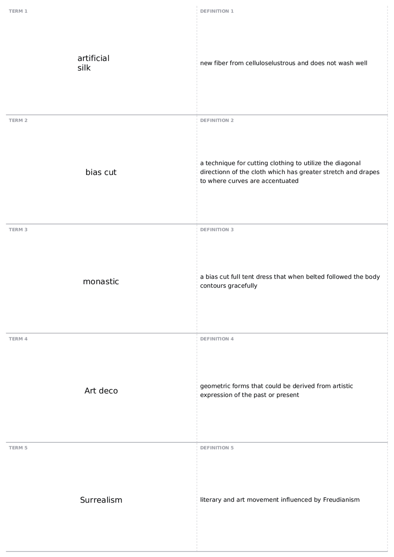 Test 4 terms | HUEC 4072 - DRESS/ADRNMENT FROM - Docsity