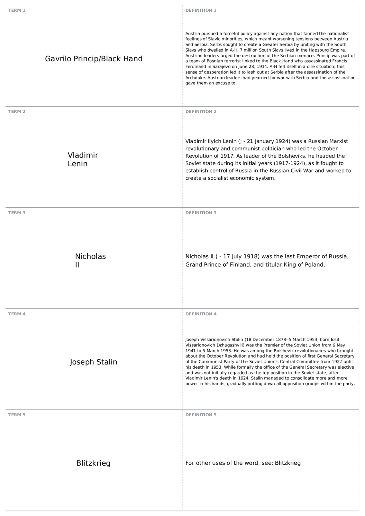 World War I and II: Key Figures and Events | Quizzes Cultural History ...