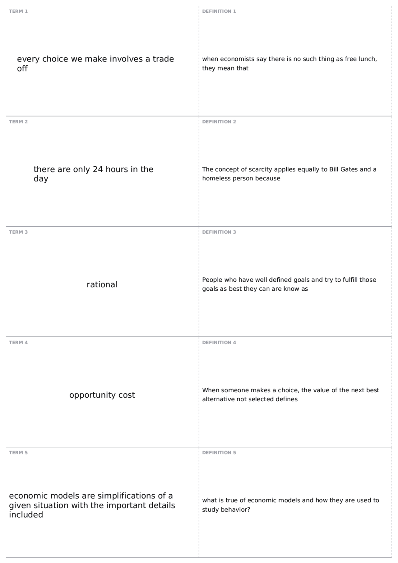 Economics: Scarcity, Opportunity Cost, and Rational Decision Making ...