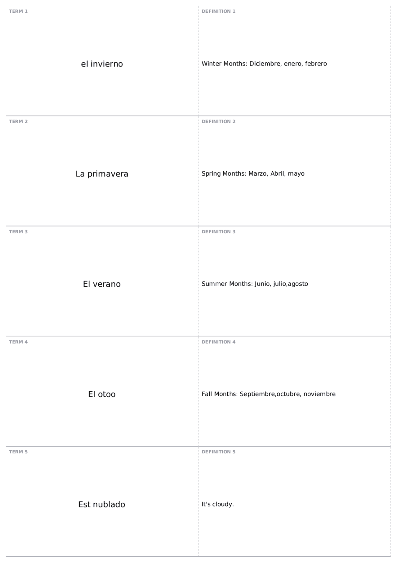Leccion 5 | SPN 101 - Elementary Spanish I | Quizzes Spanish Language ...