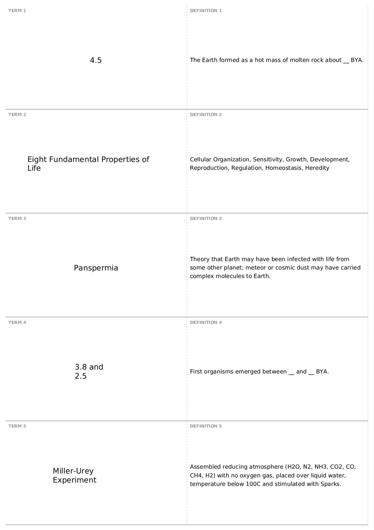 Early Life and Evolution of Plants: Key Concepts and Definitions ...