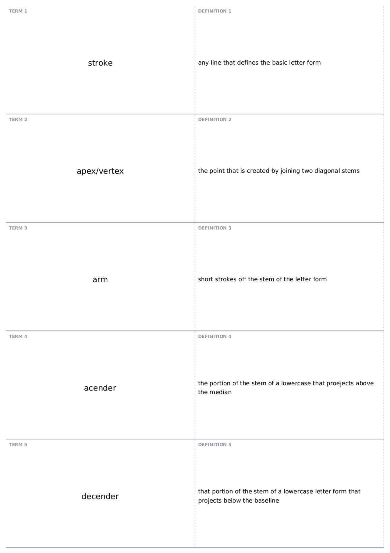 Type 1 quiz | ART 202 - Typography I - Docsity