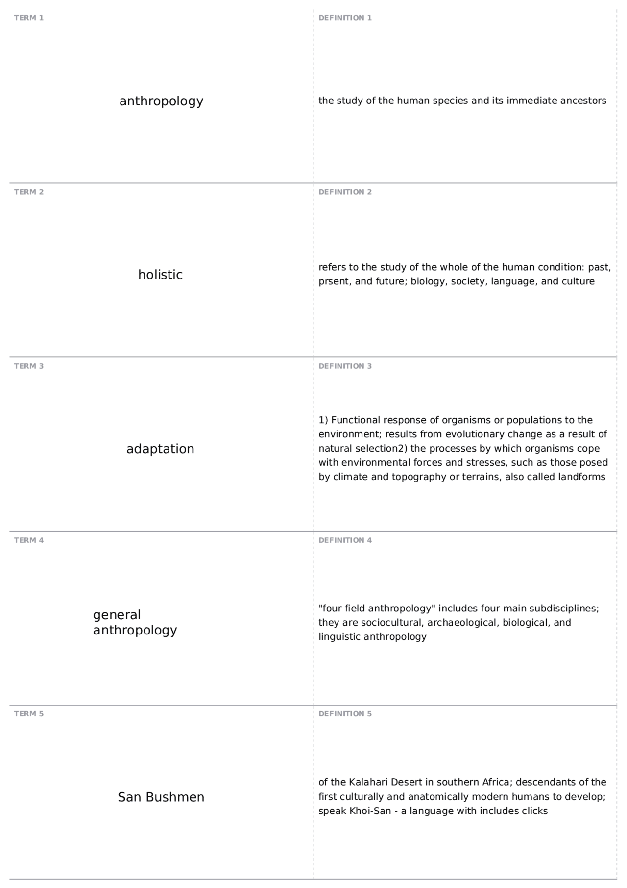 Anthropology Exam 1 | ANTH 101 - Introduction to Cultural Diversity ...