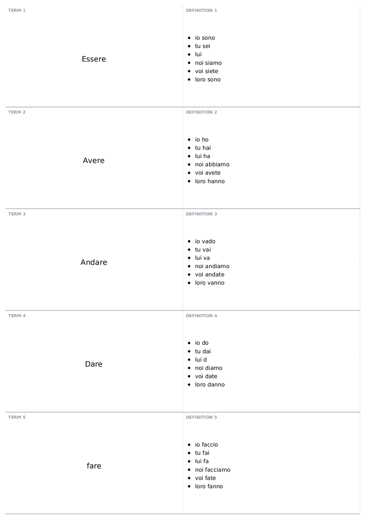 Irregular Verb Conjugation: Present Tense | ITL 101 - Elementary ...