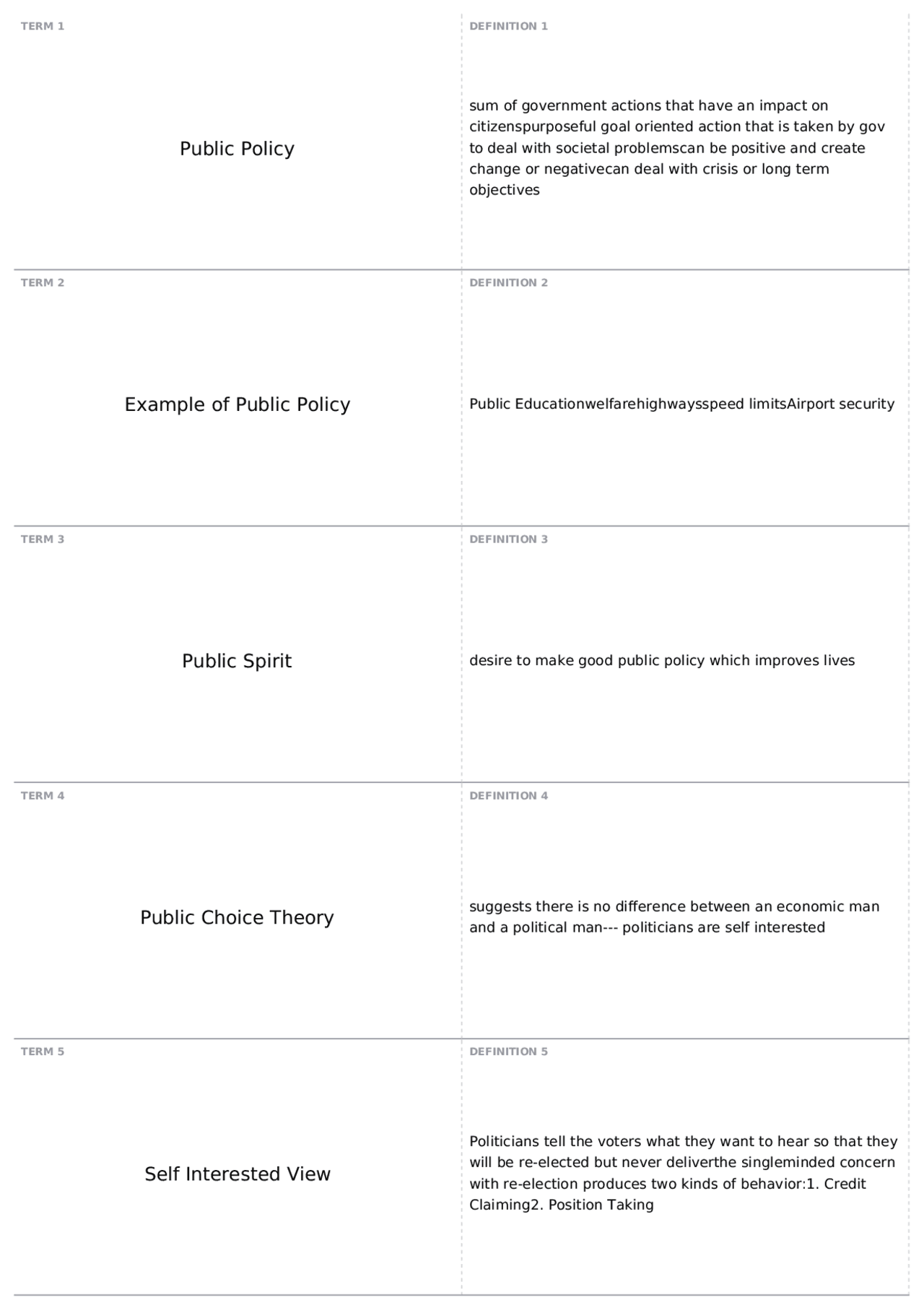 Policy Mid Term Plcy 101 Making Public Policy Docsity