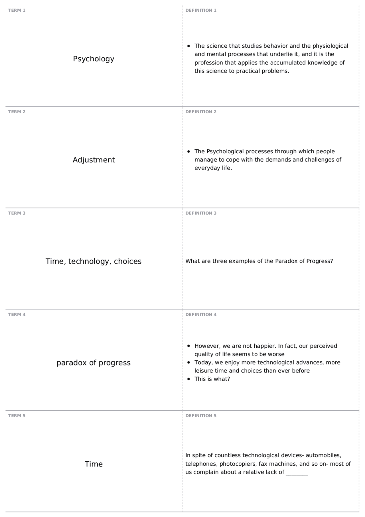 Exam 1 | PSYC 2275 - Psychology of Adjustment - Docsity