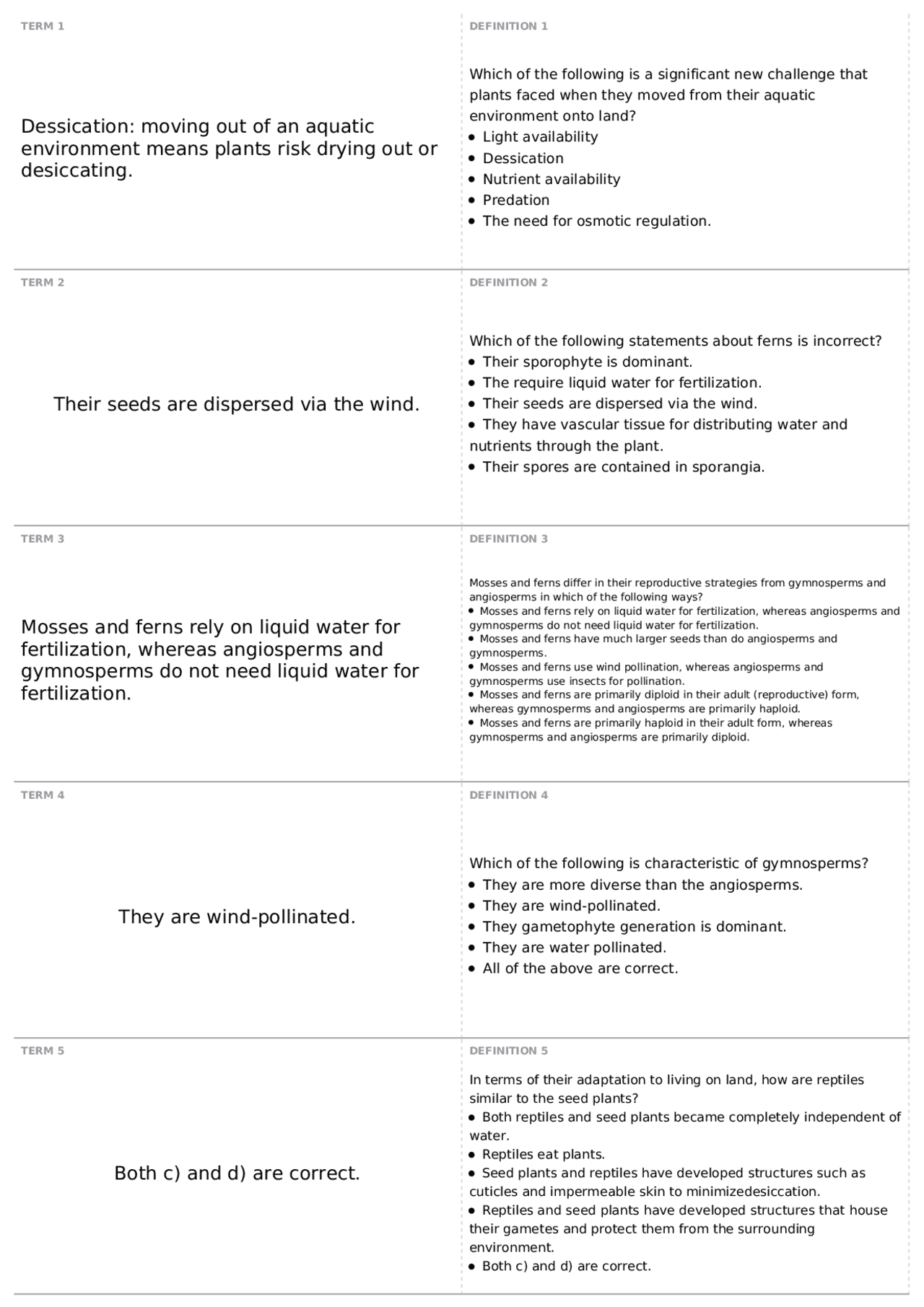 Chapter 12 Self Test | BIO 101 - Applied Biological Diversity, Ecology ...