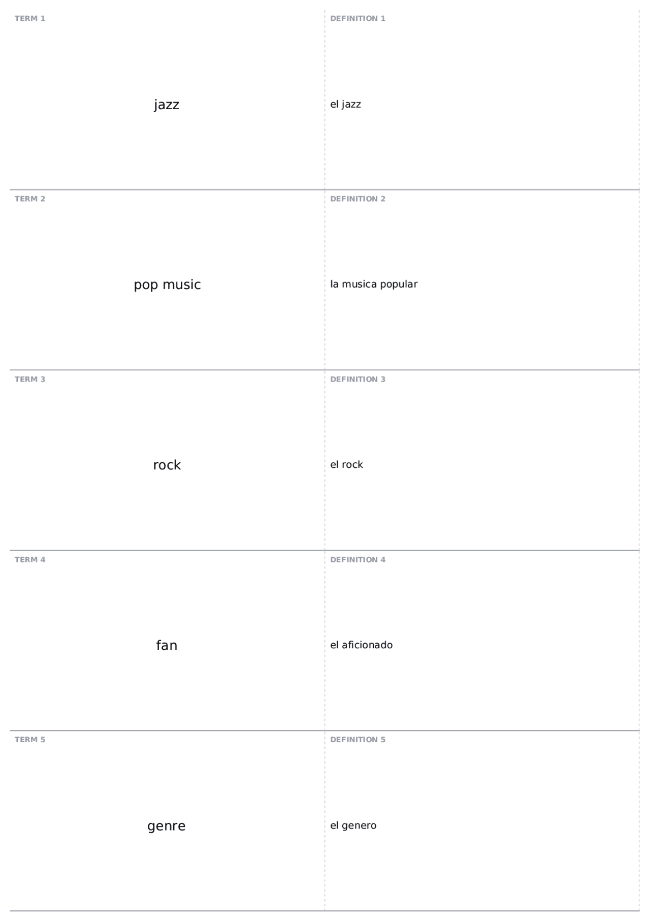 Glossary of Terms: Music, Movies, and Everyday Expressions | Quizzes ...