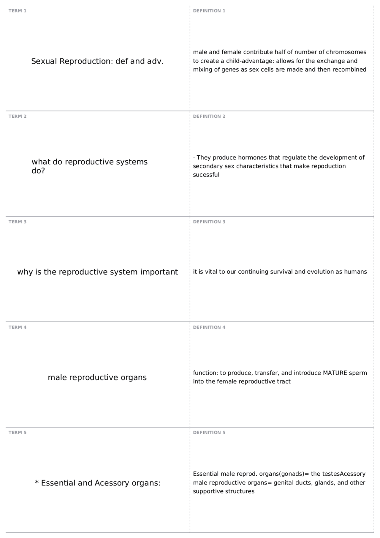 Reproductive | PSL 431 - Human Physiology I - Docsity