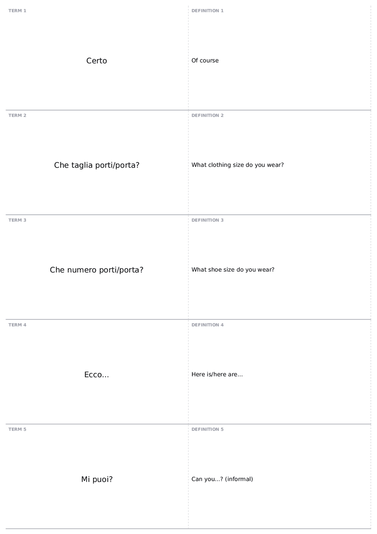 Exam 3 | ITAL 101 - Elementary Italian I - Docsity