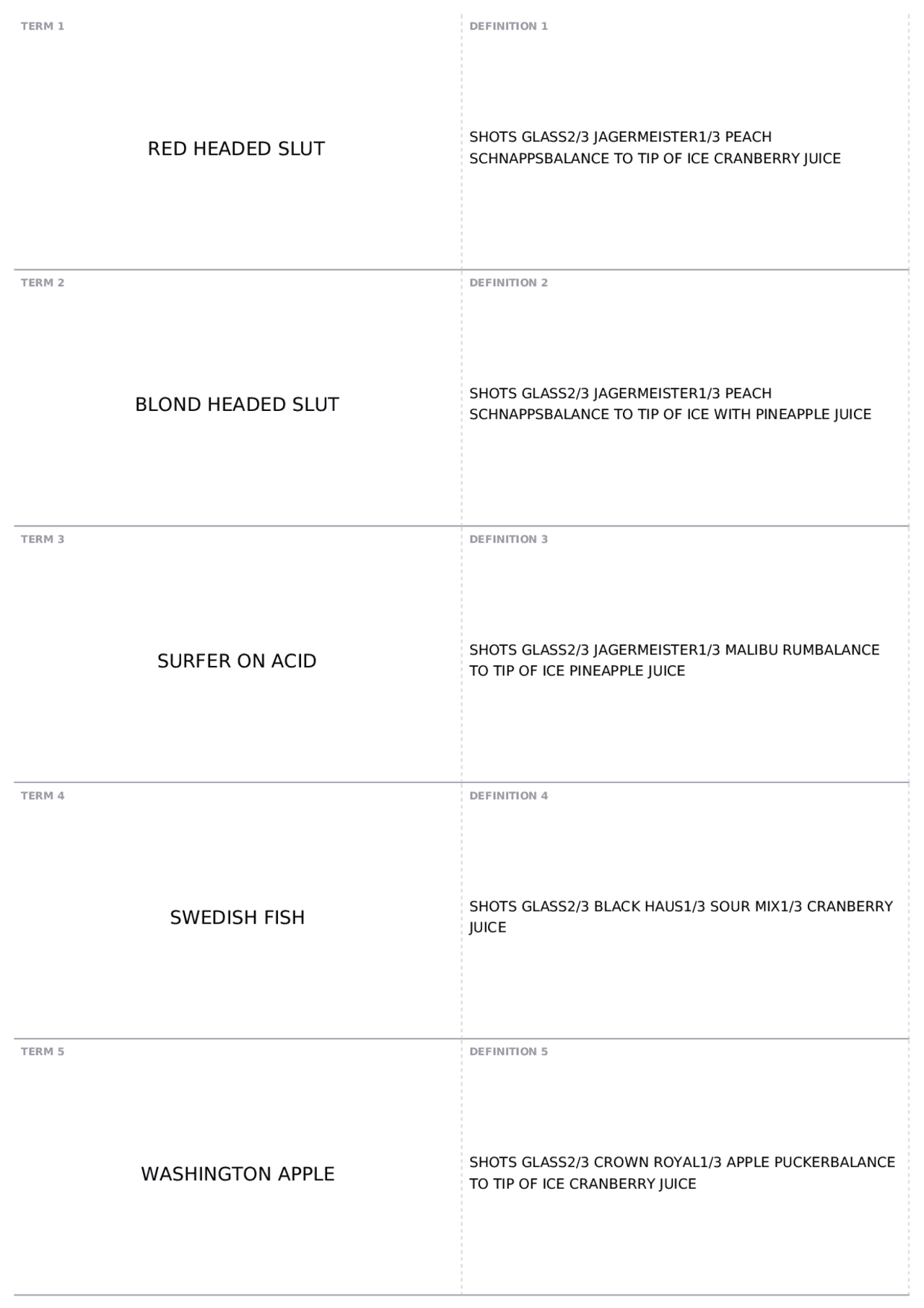 Bartending Exam | EXAM 080 - Common Exam Period - I - Docsity