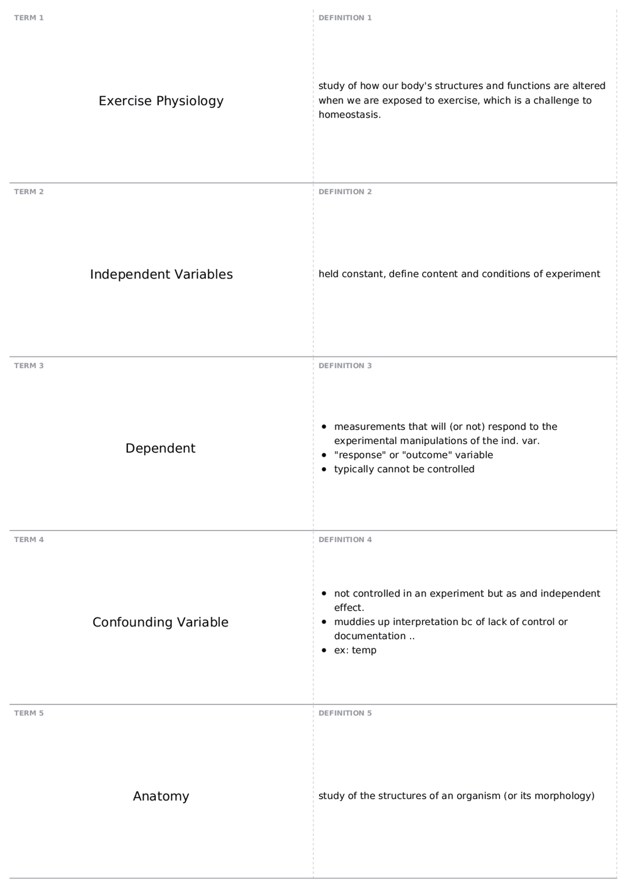 Test 1 | EP 3304 - Exercise Physiology | Quizzes Biology | Docsity