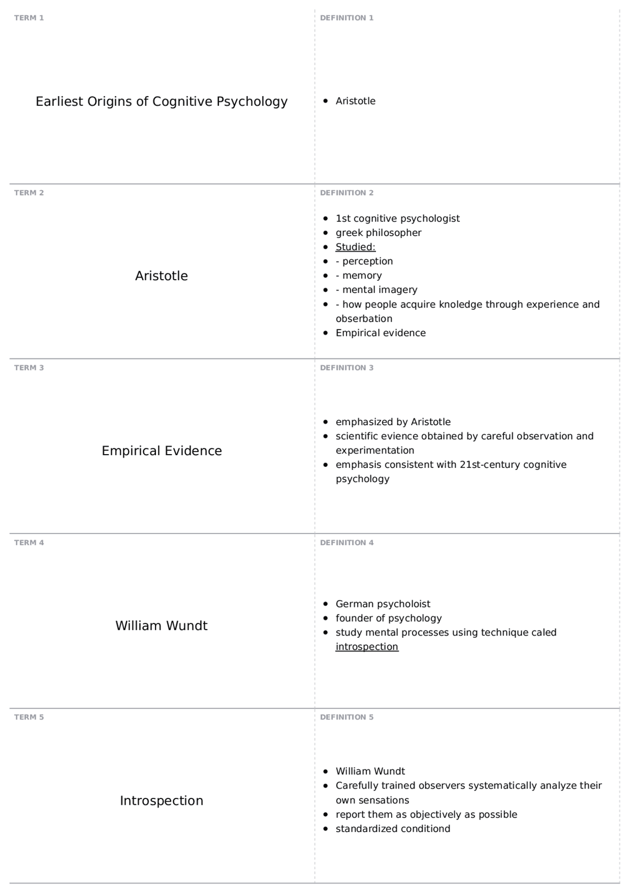 PSYC341 Midterm Ch 1-6 | PSYC 341 - INTRO MEM&COGNITION - Docsity