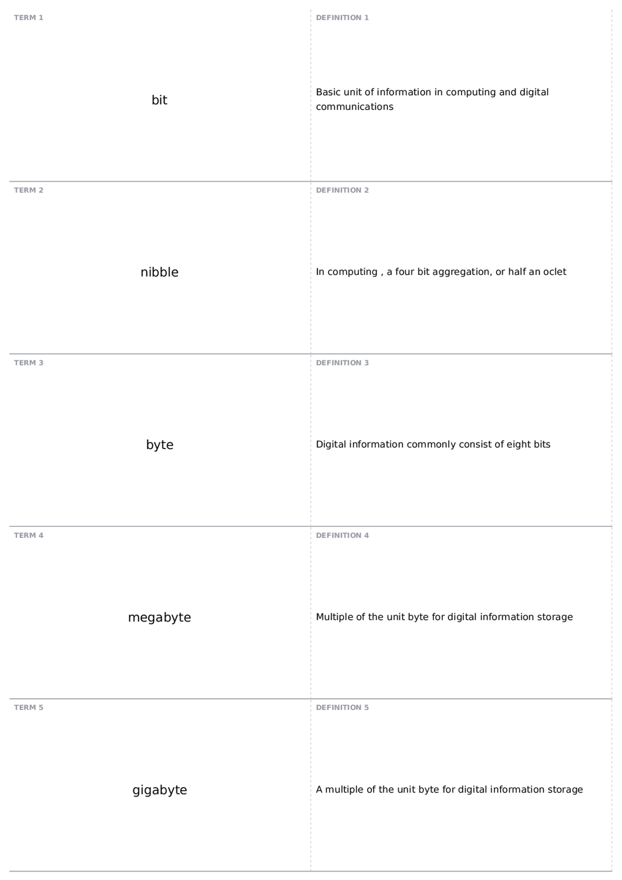 Binary Flashcards Cs 102 Introduction To Programming Docsity