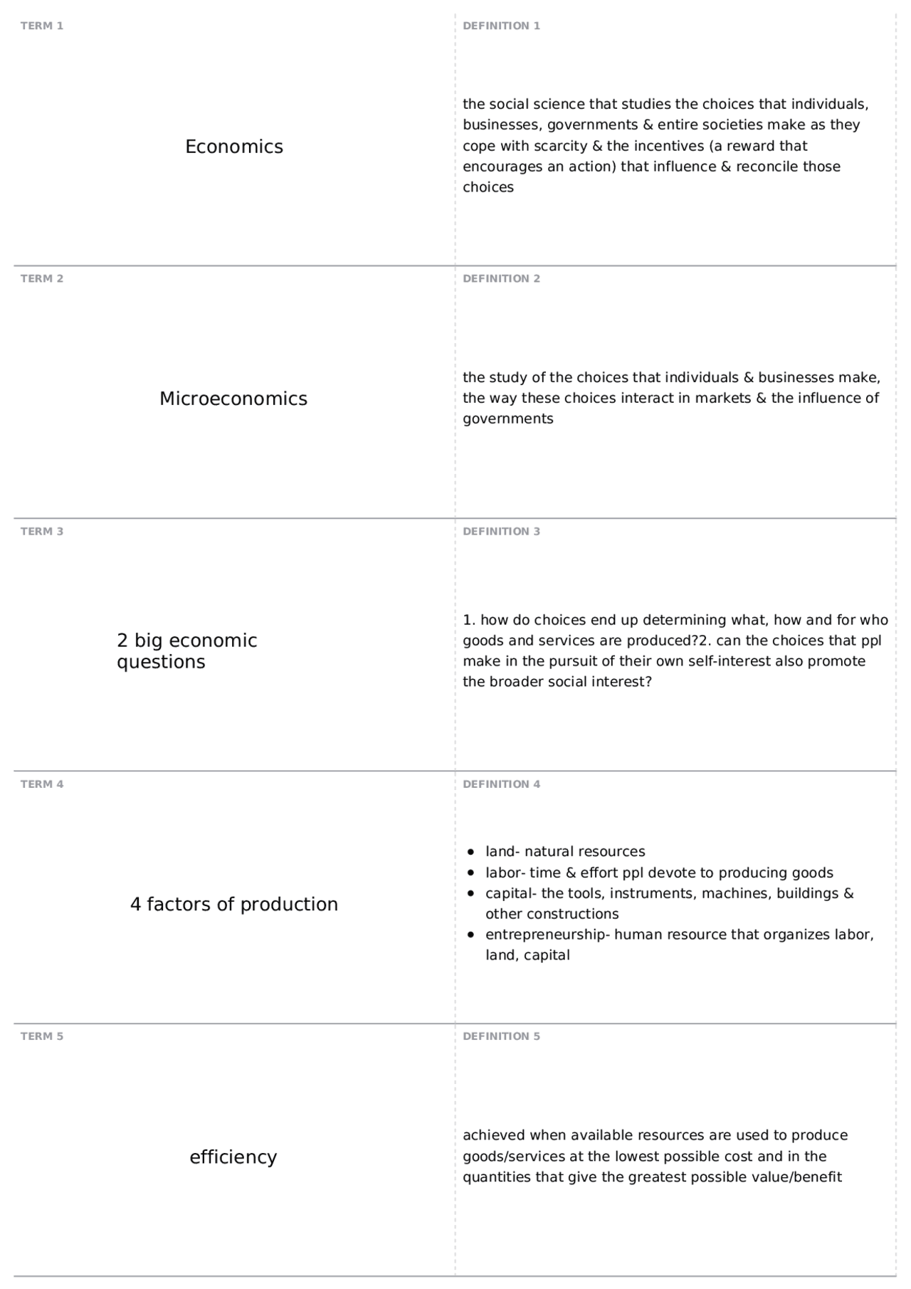 Exam 1 | ECO 2314 - PRIN MICROECON - Docsity