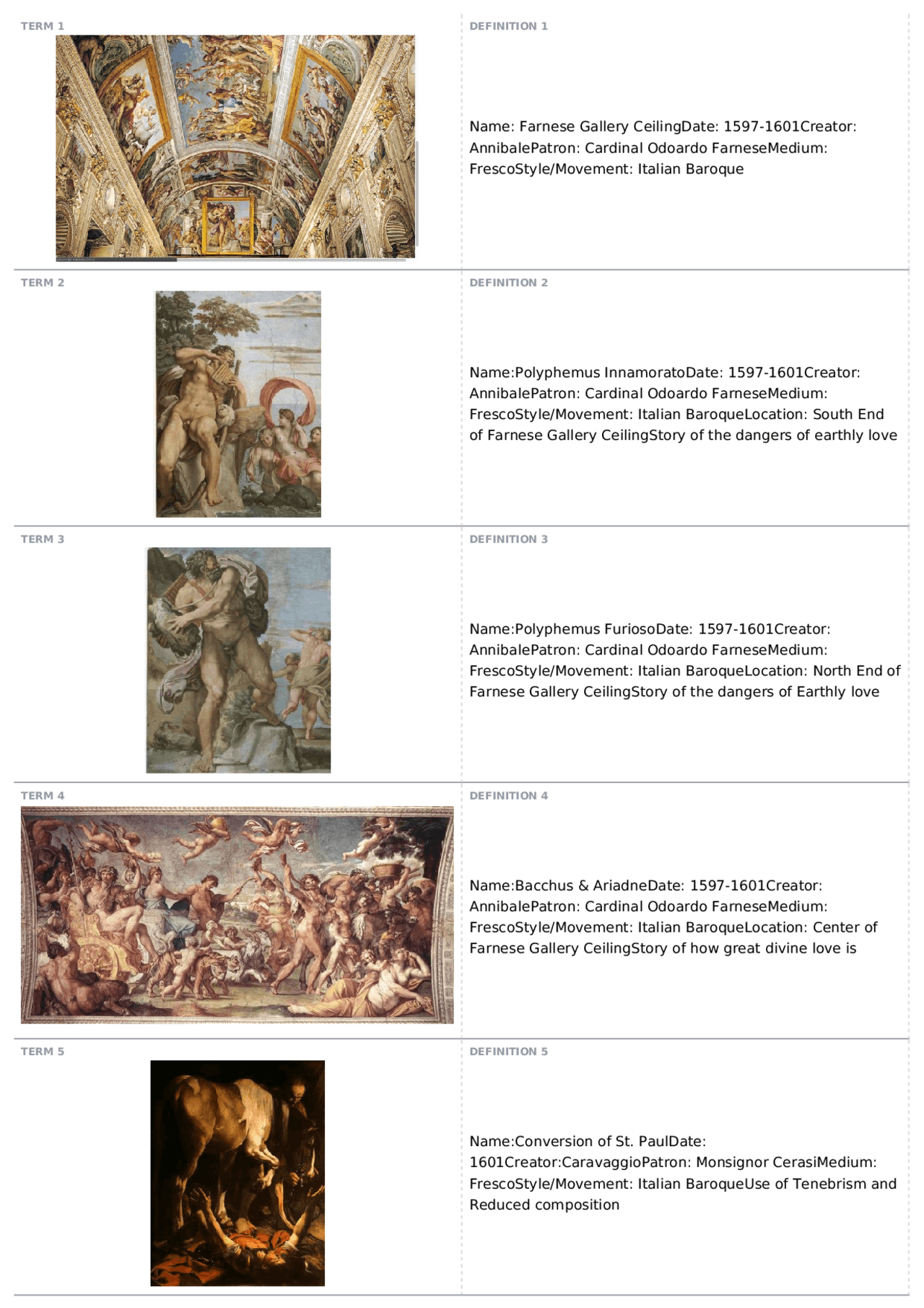 Test 1 - McCain 2013 | ARHI 2400 - Art History II: Baroque to Modern ...