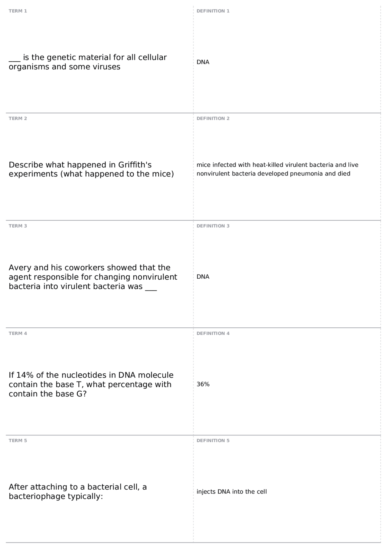 Chapter 14 Quiz- Experiments and DNA structure | BS 161 - Cells and ...